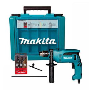 Furadeira 1/2 760w Impacto Cmaleta E Kit 9 Pecas [ Hp1640kx1 ] 220v Makita