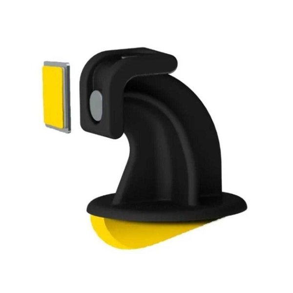 Fixador De Porta Piso/parede Adesivo Preto [ Pla21103 ] Smartfix