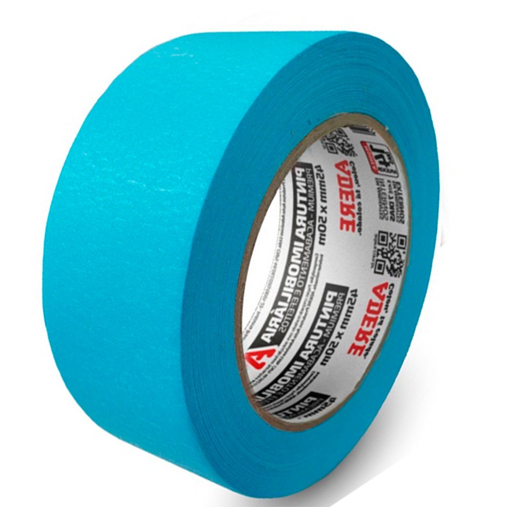 Fita Crepe 45 X 50 Azul Neon Pintura Imobiliaria [ A327s ] Adere